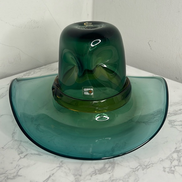 Vintage | Art | Rare Mcm Desert Green Cobalt Encased In Topaz Blenko ...